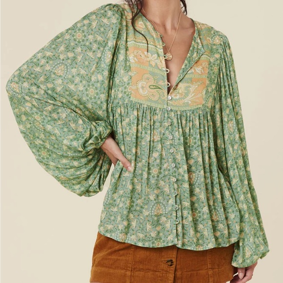 Spell | Tops | Spell Madame Peacock Blouse | Poshmark